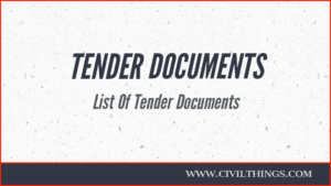 UPDATED LIST OF TENDER DOCUMENTS & SCHEDULE A,B,C 2026