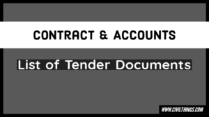 UPDATED LIST OF TENDER DOCUMENTS & SCHEDULE A,B,C 2025